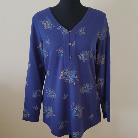 Denim&Co | Tops | Denim And Company Henley Top | Poshmark